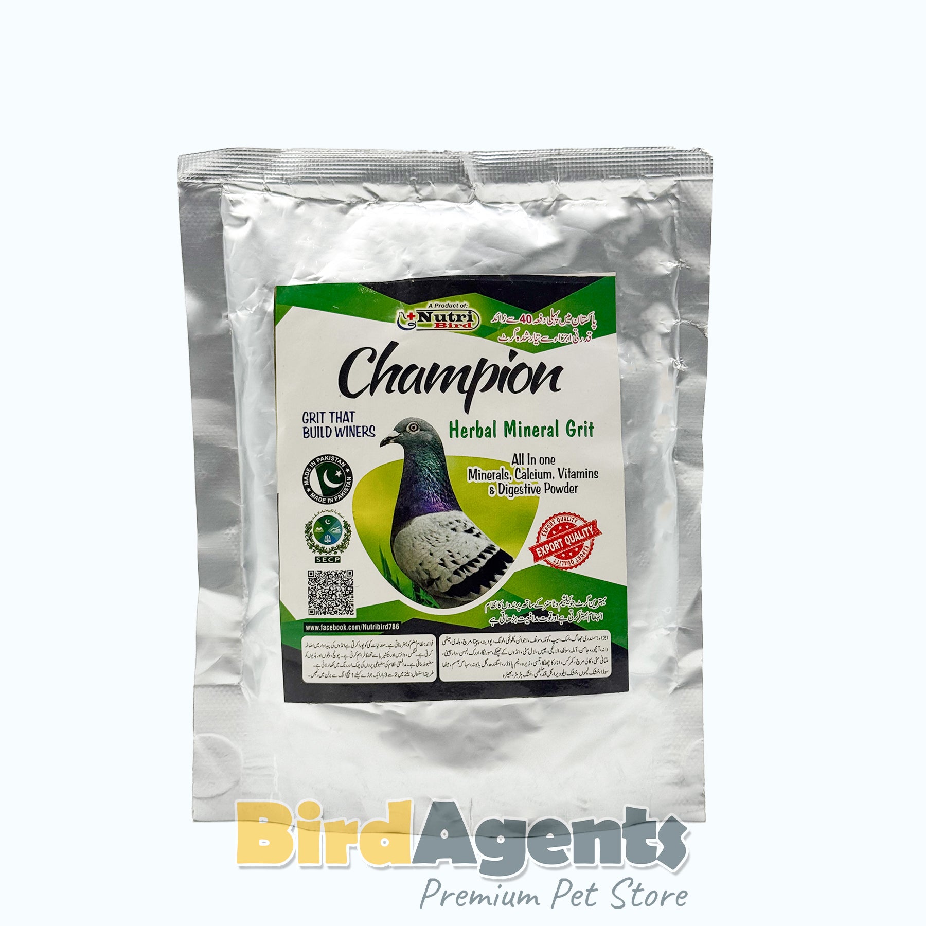 Champion Herbal Mineral Grit For Pigeons – BirdAgents.pk