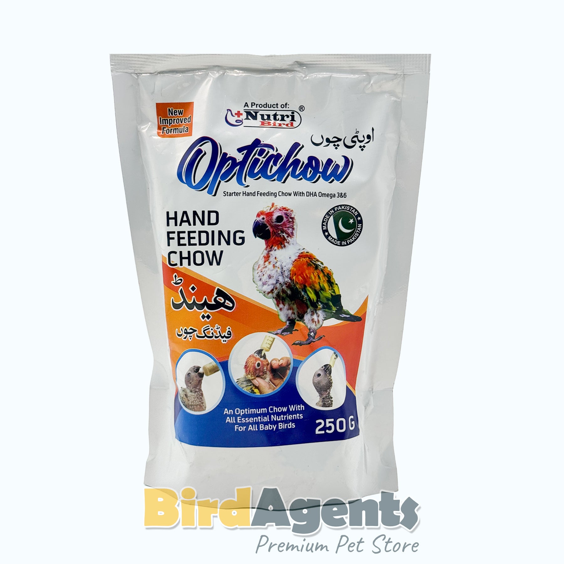 Optichow Hand Feeding Chow – Organic Baby Bird Formula – BirdAgents.pk
