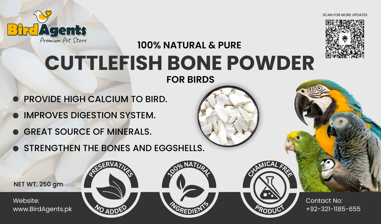 Cuttlefish Bone Powder - Calcium & Mineral Supplement for Birds ...