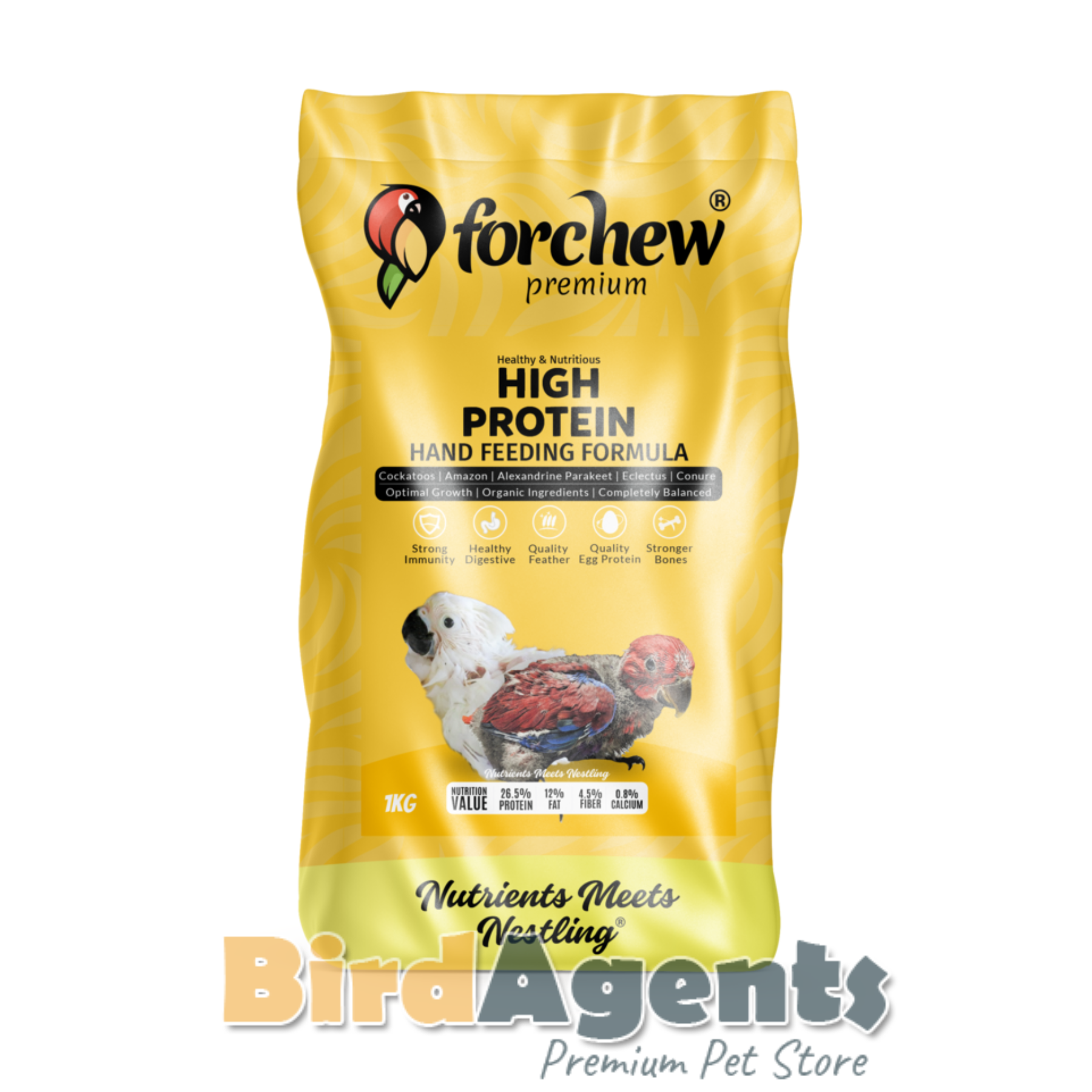 Forchew High Protein – Hand Feeding Formula for Birds – BirdAgents.pk