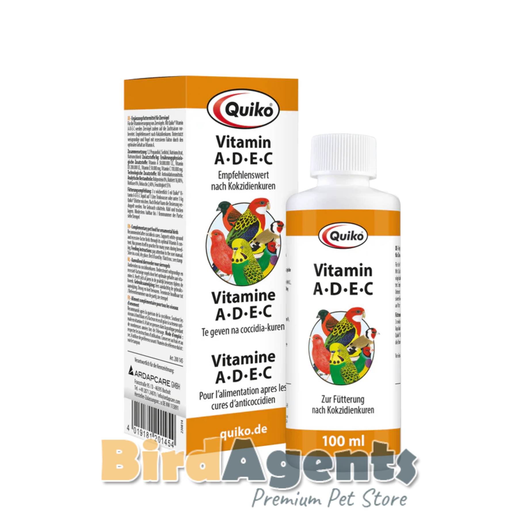 Quiko Vitamin ADEC Liquid – Essential Vitamin Supplement for Birds ...