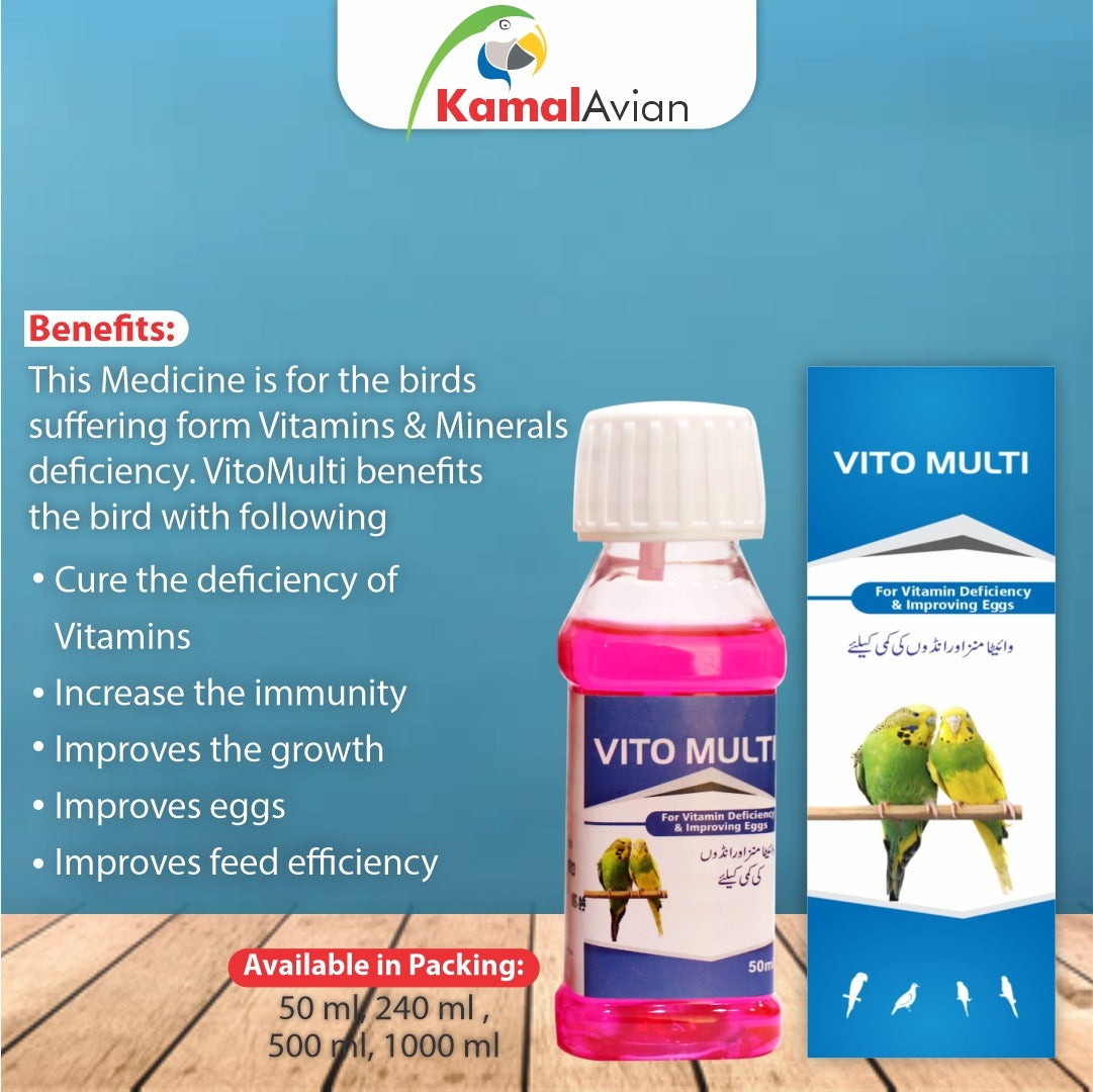Vito Multi - For Vitamin Deficiency & Improving Eggs – BirdAgents.pk